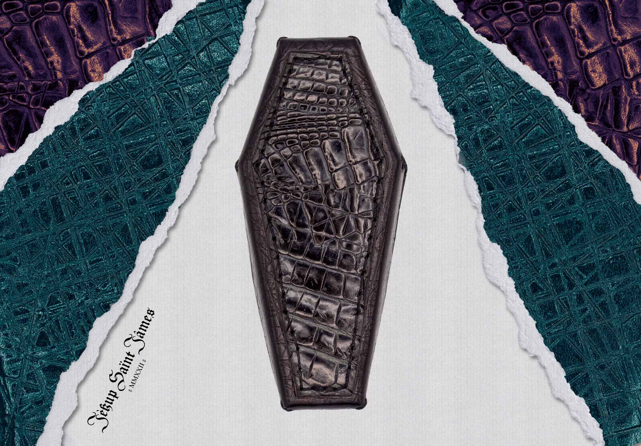 Orym: Leather Coffin Box - Aged Black Multi – Jessup Saint James